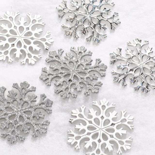 Елочная игрушка Снежинка Flanessa 11 см серебряная, 6 шт, Winter Deco, 1000854