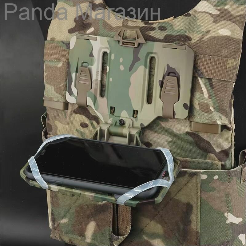 Тактический держатель для мобильного телефона на бронежилет с креплением MOLLE, складная навигационная панель для смартфона, навигационная доска - чехол для телефона на тактический жилет