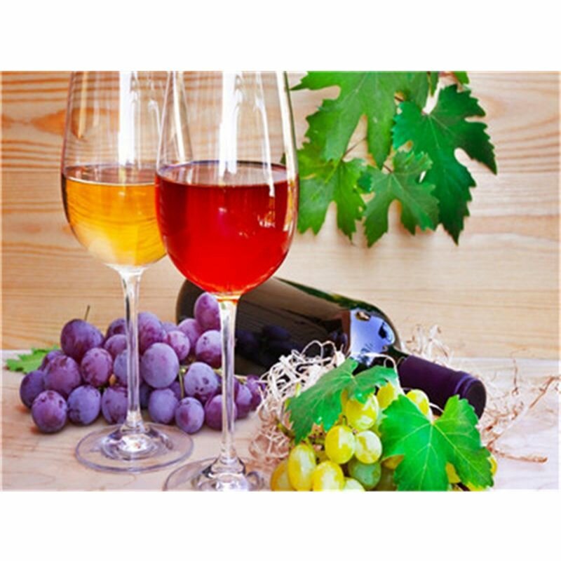 Картина по номерам "Вино и фрукты"