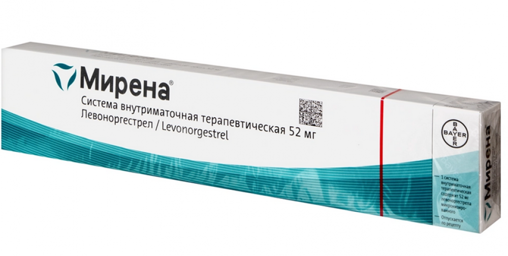 Мирена, внутриматочная терапевтическая система (спираль), 1 шт.