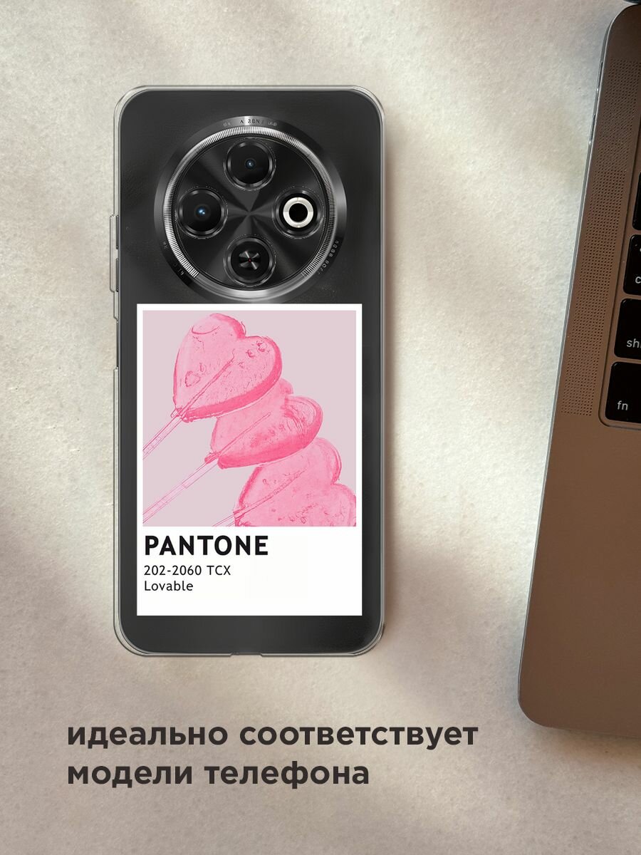 Чехол на Tecno Spark 30C / Текно Спарк 30C с принтом "Pantone Lovable 2 - 14 февраля", прозрачный — фото 1