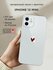 Чехол на Apple iPhone 12 mini / Айфон 12 Мини с принтом "Маленькое красное серде...
