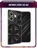 Чехол на Infinix Zero 30 4G / Инфиникс Зеро 30 4G с принтом "Черные полигоны"