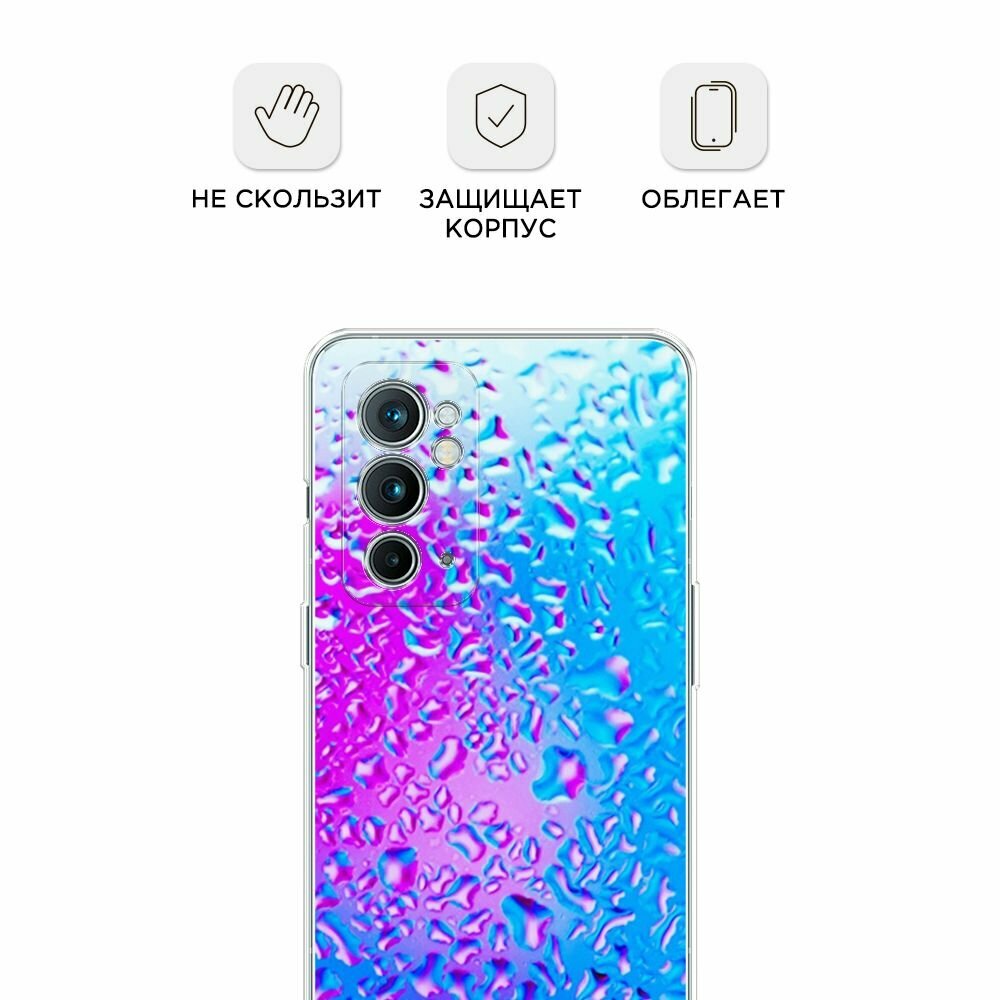 Чехол на OnePlus 9RT / ВанПлас 9RT с принтом "Капли на стекле" — фото 1