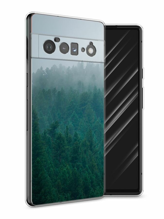 Чехол на Google Pixel 6 Pro / Гугл Пиксель 6 Pro с принтом "Лес в облаках"