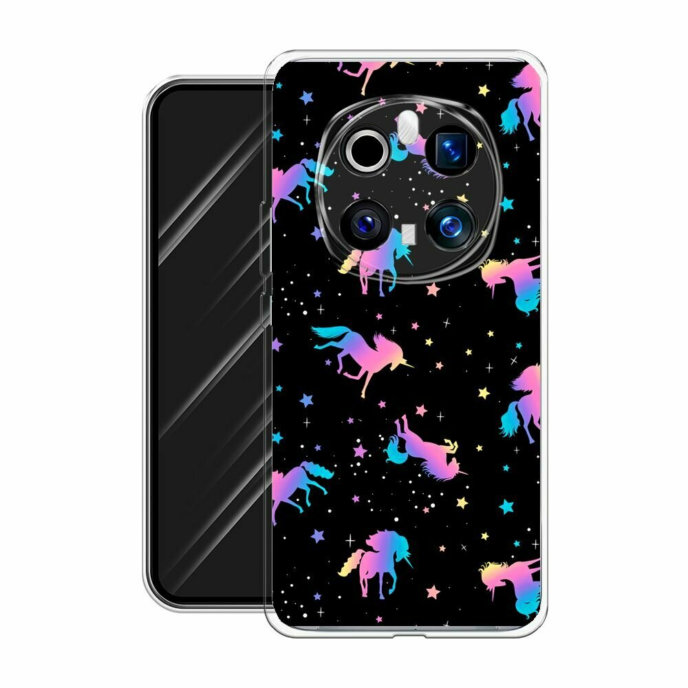 Чехол на Honor Magic 7 Pro / Хонор Мэджик 7 Про с принтом "Единороги градиент" — фото 1