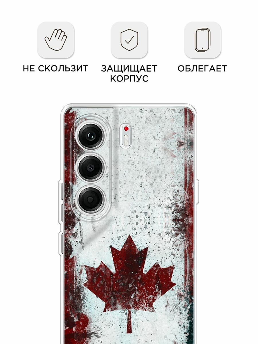Чехол на Tecno Camon 40 Pro / Текно Камон 40 Про с принтом "Канада" — фото 1