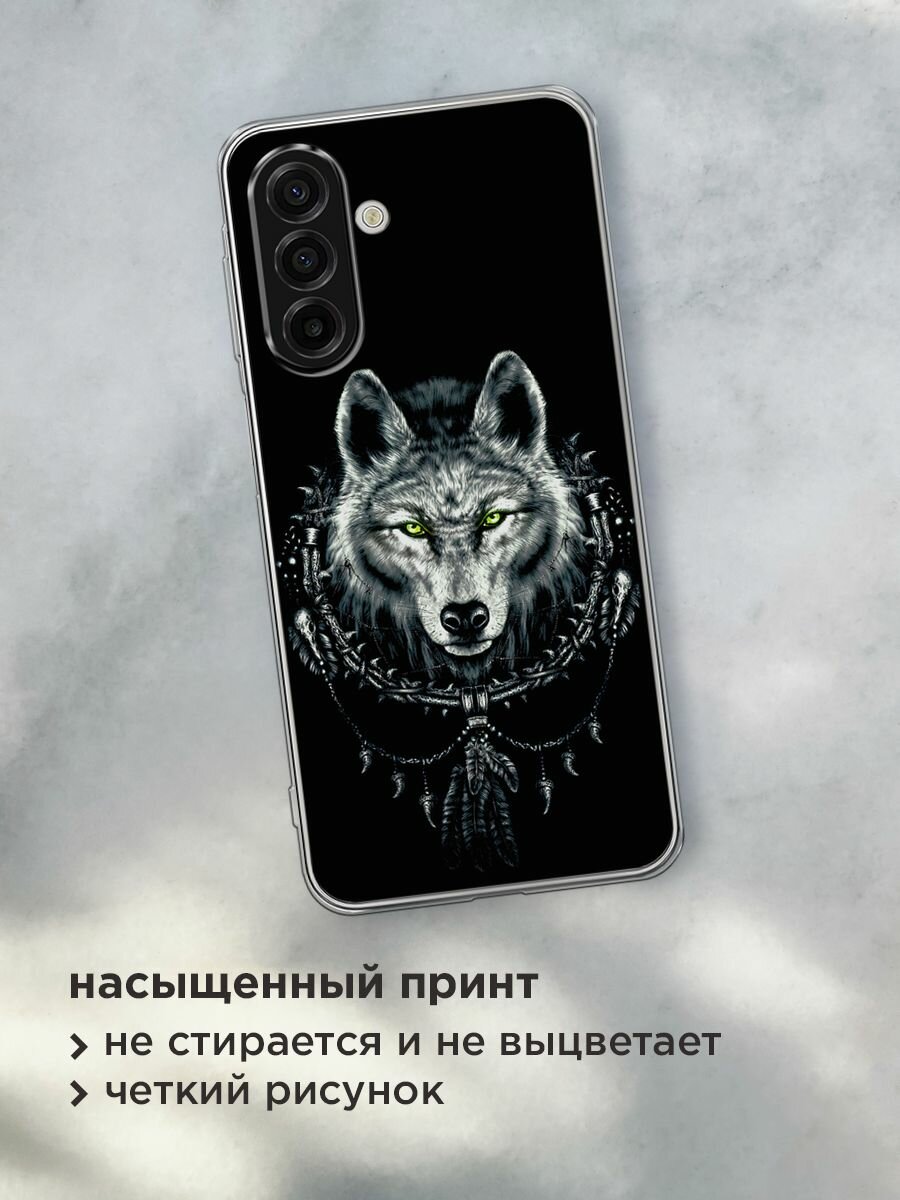 Чехол на Samsung Galaxy A17 / Самсунг А17 с принтом "Волк оберег" — фото 1