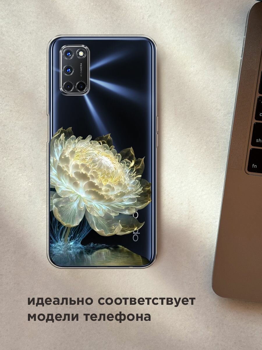 Чехол на Oppo A52/A72 / Оппо A52/A72 с принтом "Китайский лотос", прозрачный — фото 1