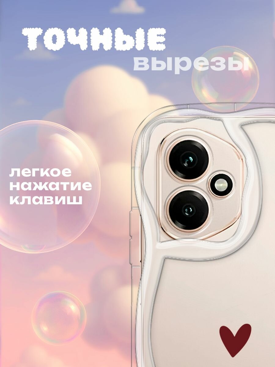 Чехол на Honor 400 / Хонор 400 с принтом "Маленькое красное сердечко" — фото 1