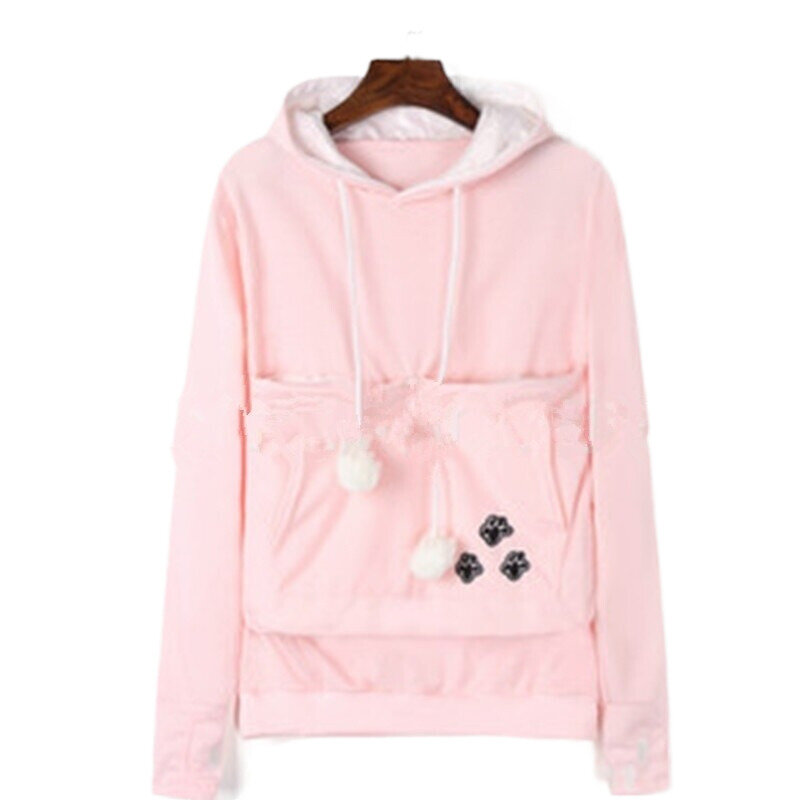 Модная толстовка с капюшоном для домашних животных, кошка, собака, кенгуру, с большим карманом, пара, куртка с длинным рукавом