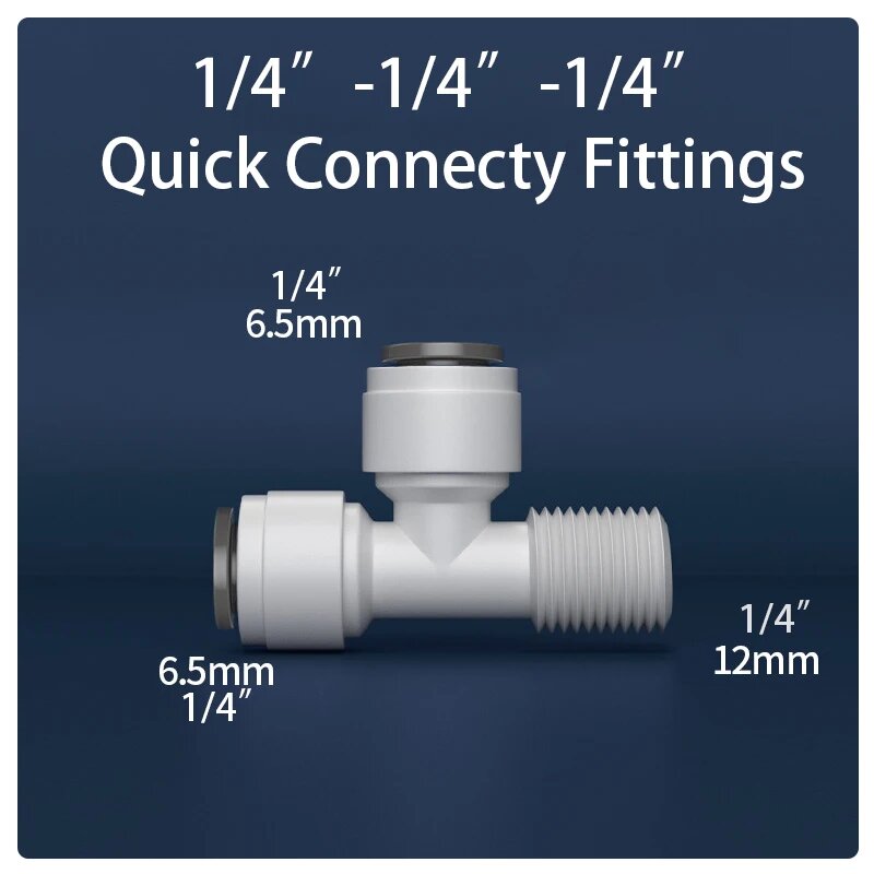 Тройник 1/4" - 1/4" - 1/4" Quick Connecty, Цвет: 9