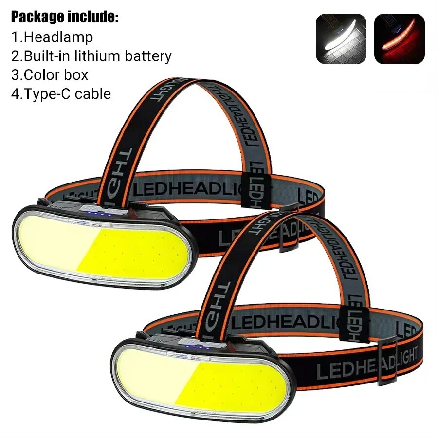 Налобный фонарь XIWANGFIRE COB LED 2000 лм