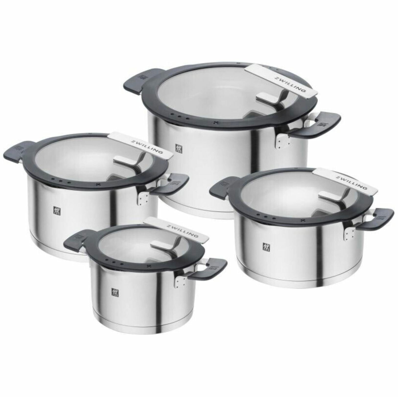 Набор кастрюль Zwilling Simplify 4 предметов + 4 крышки, нержавеющая сталь 18/10