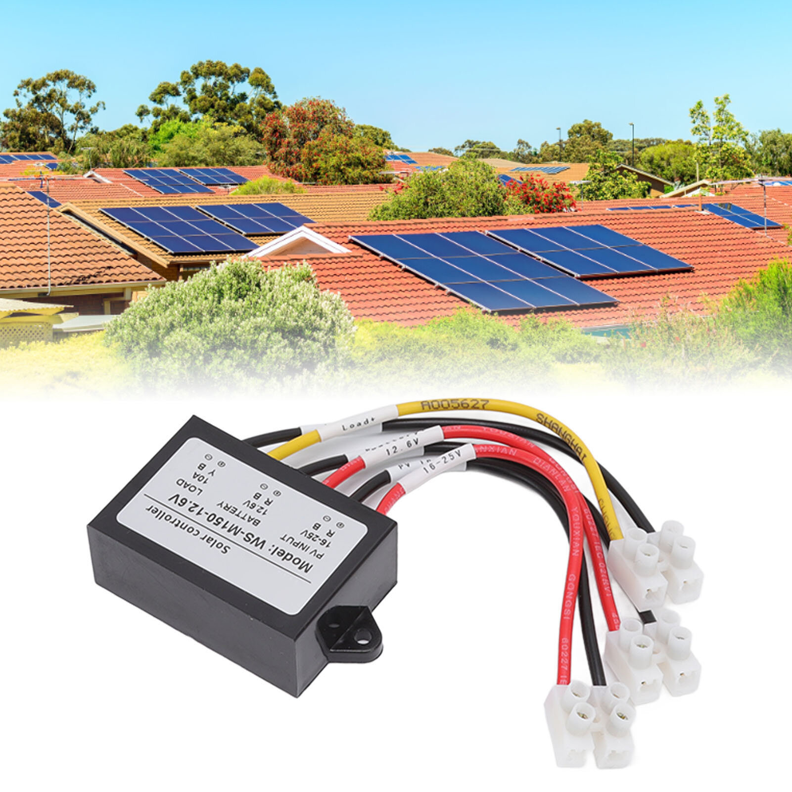 MPPT Солнечный контроллер 150 Вт 10 12 В с защитой от обратного потока, 24 часа, выходная нагрузка, солнечный контроллер заряда для легкой панели электронного велосипеда WS M150, 12,6 В, нормально открытый