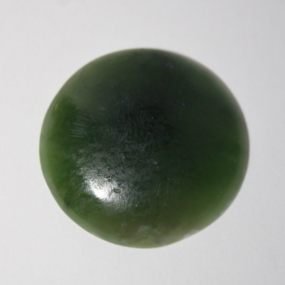 Нефрит кабошон, натуральный камень, 27х27х3 мм, Хакасия, «True Stones»