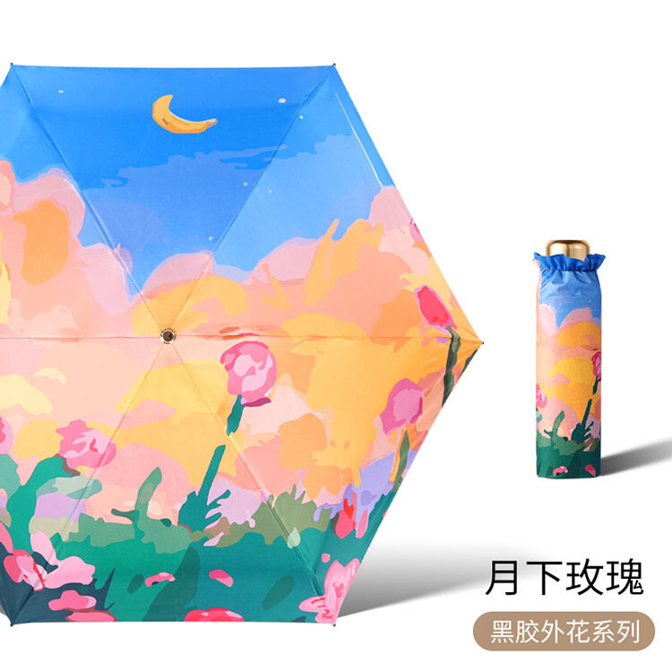 Зонт, женский, двухслойный, виниловый, с защитой от УФ, компактный, розовый