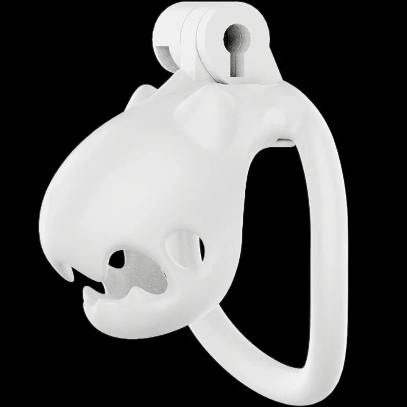 Пушистая милая мужская клетка целомудрия CB Lock SM для флирта, игрушка для взрослых, White-short