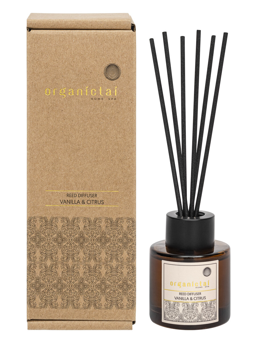 Диффузор ароматический ваниль и цитрус без спирта, идеальный подарок парфюм для дома, Тайланд 50 мл