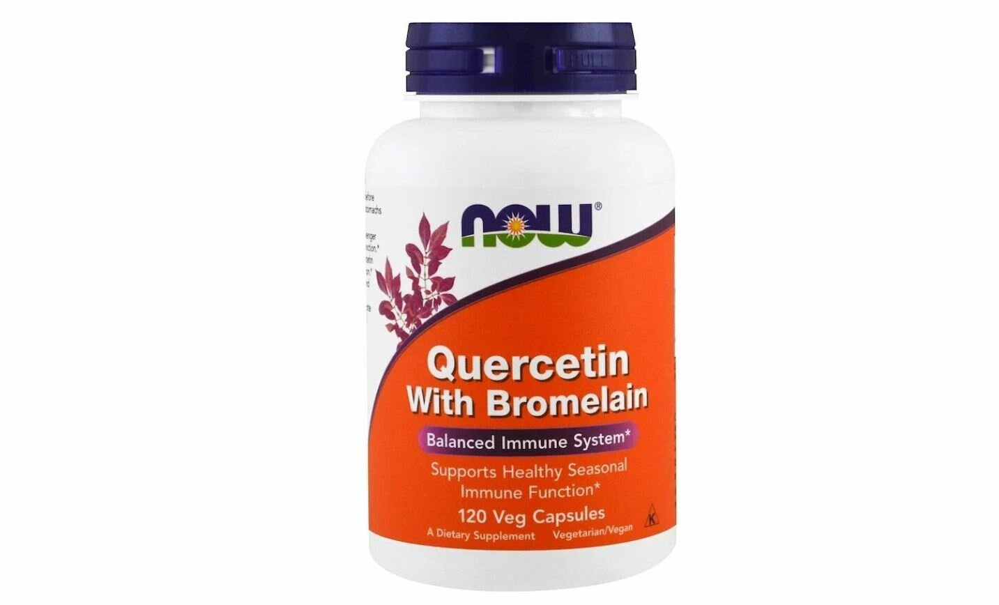 Now Foods Quercetin with Bromelain Кверцетин с бромелаином, 120 капсул
