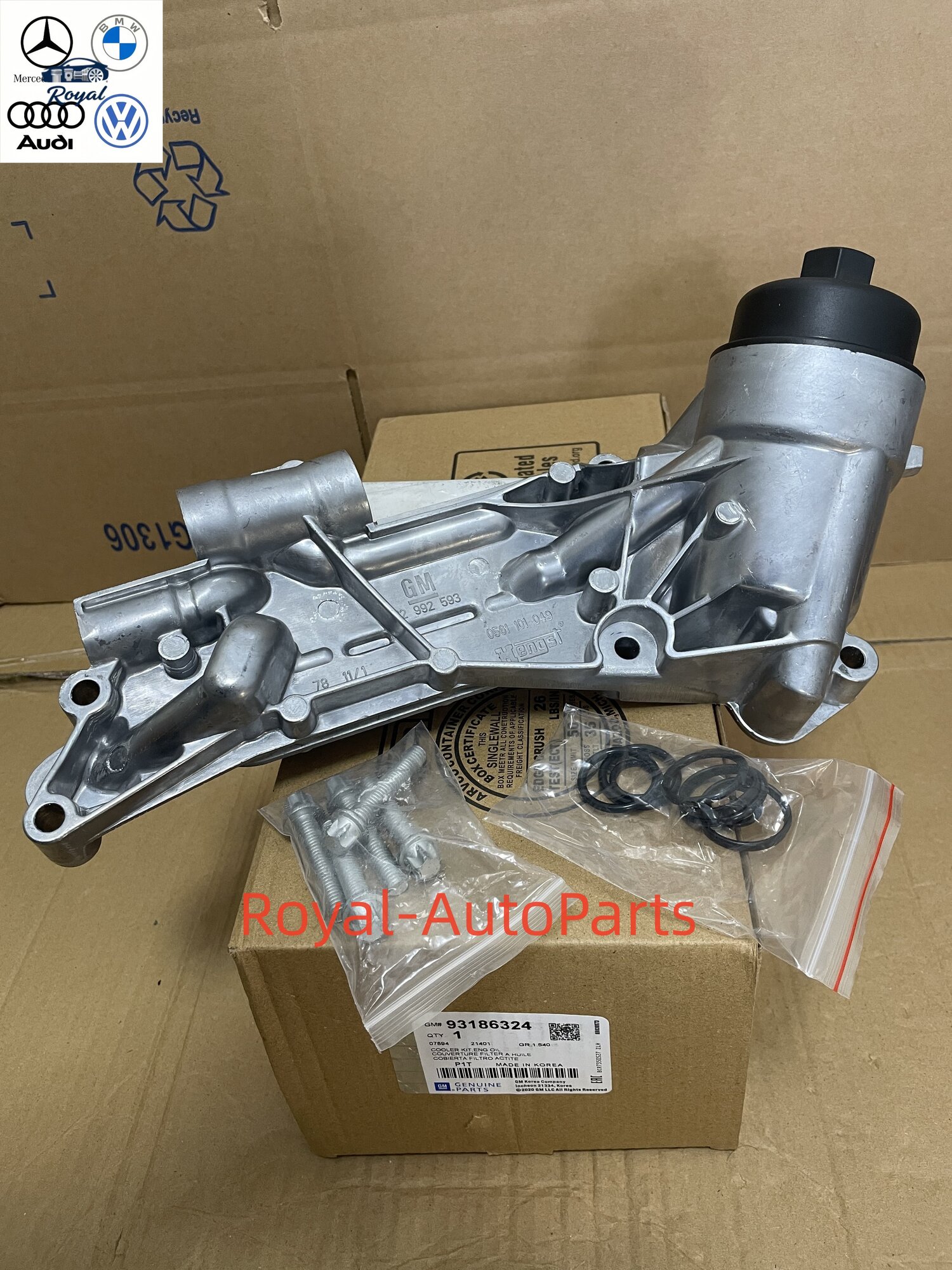 Корпус масляного фильтра (теплообменник) GM для Opel, Chevrolet / Опель, Шевроле арт. 93186324