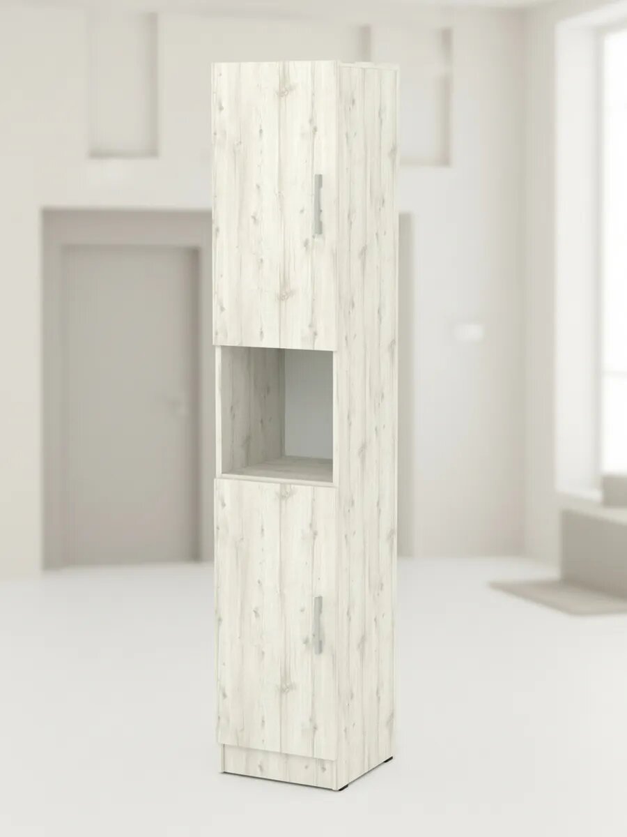 Деревянный пенал шкаф FRESTER с полками распашной для одежды, от производителя