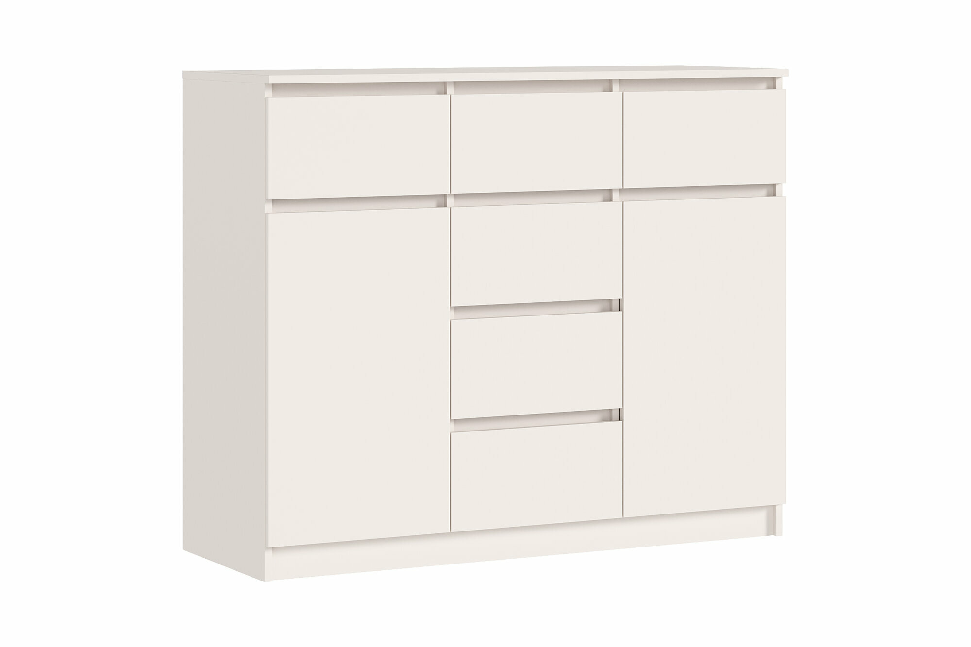 Комод для одежды Нонтон Челси, 120х45х99 см, 6 ящиков, 2 полки, кашемир