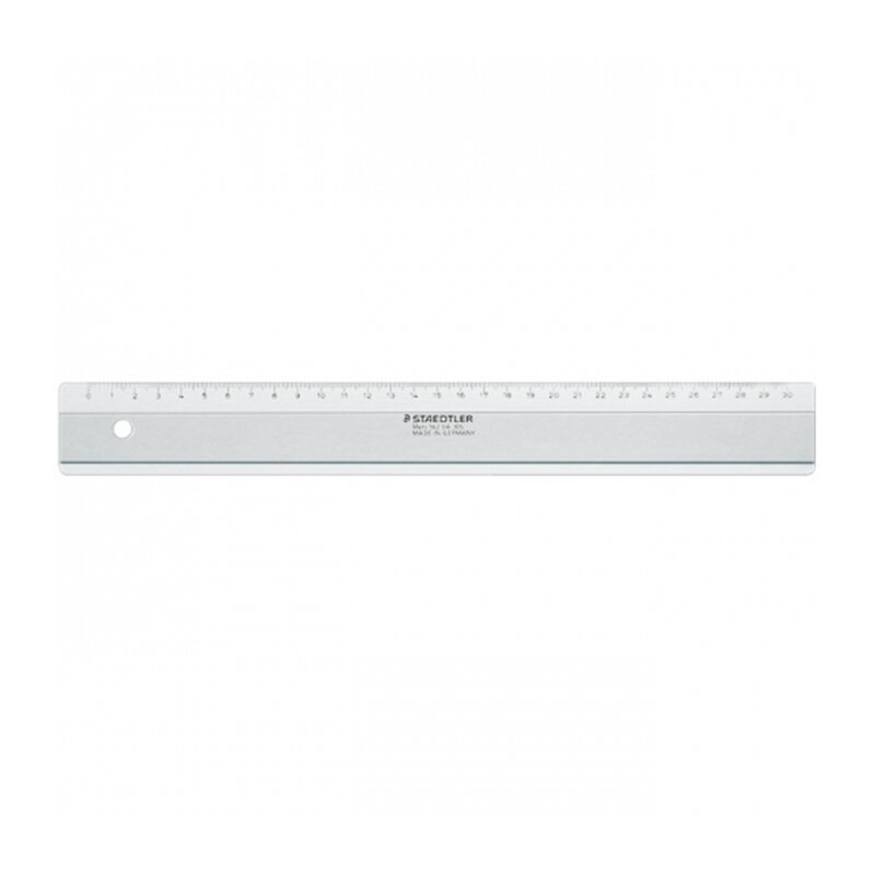 Линейка Staedtler Mars, пластик, 30 см, прозрачно-серая ST56204-30S, пр-во Германия