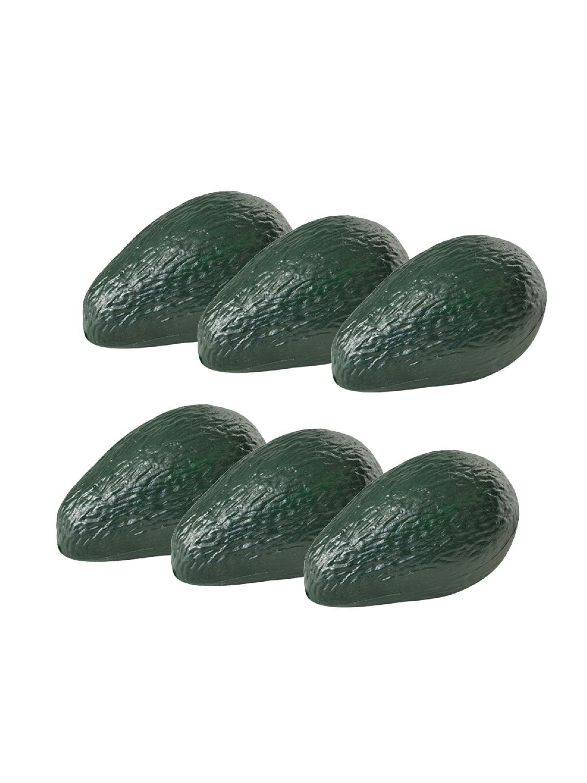 Набор из 6 реквизитов для имитации авокадо, аксессуар для витрины, искусственный авокадо