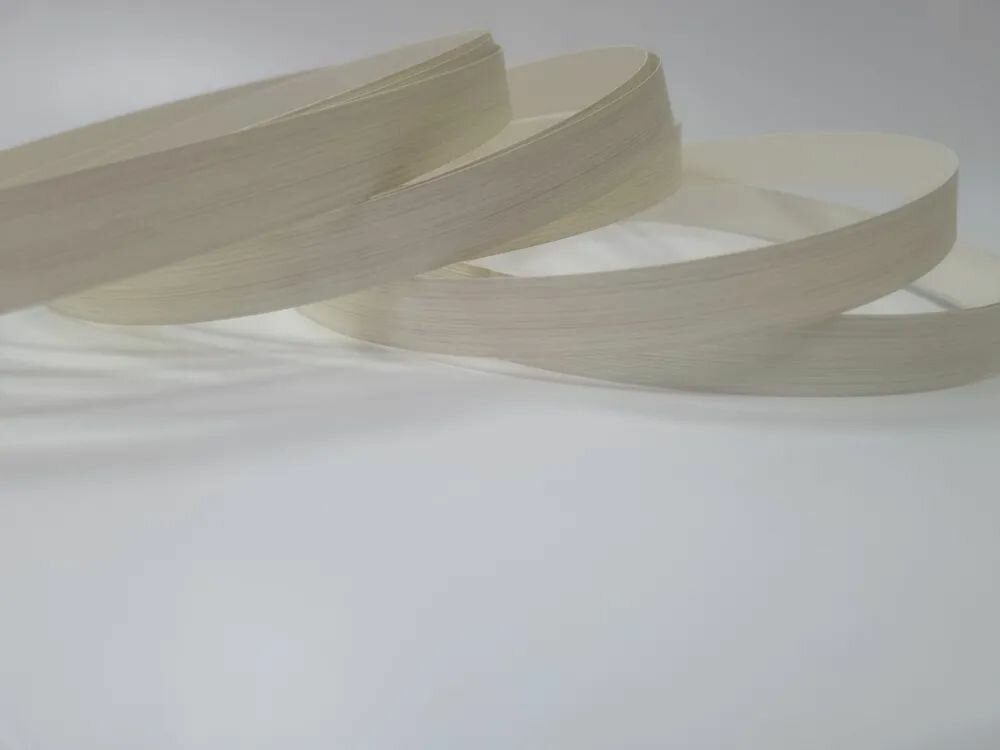 Кромка ПВХ мебельная без клея, размер 1х19мм, намотка 5м, цвет Северное дерево светлое 8508