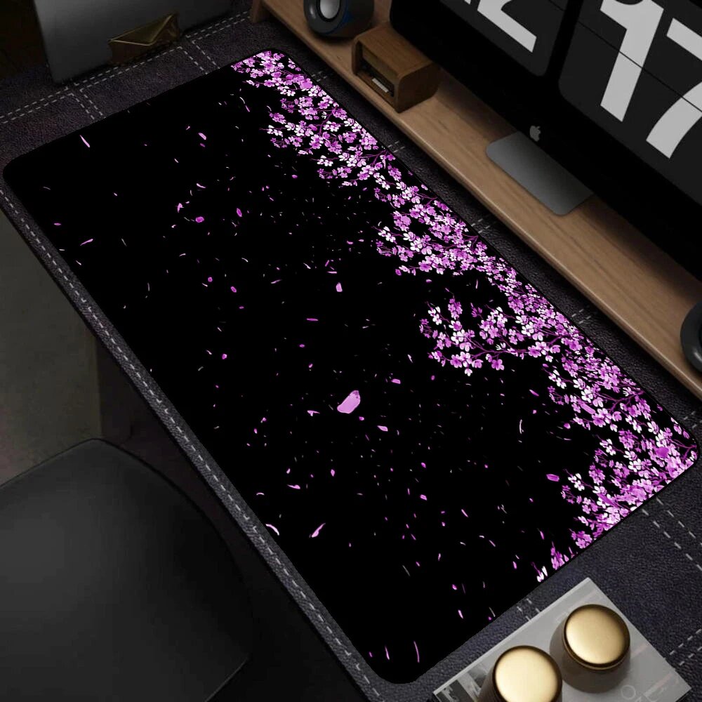 Белый коврик для мыши Sakura, японский коврик для мыши с вишневым цветом, офисный игровой коврик для мыши, коврик для клавиатуры, нескользящий офисный ковер, коврики для мыши для ноутбука