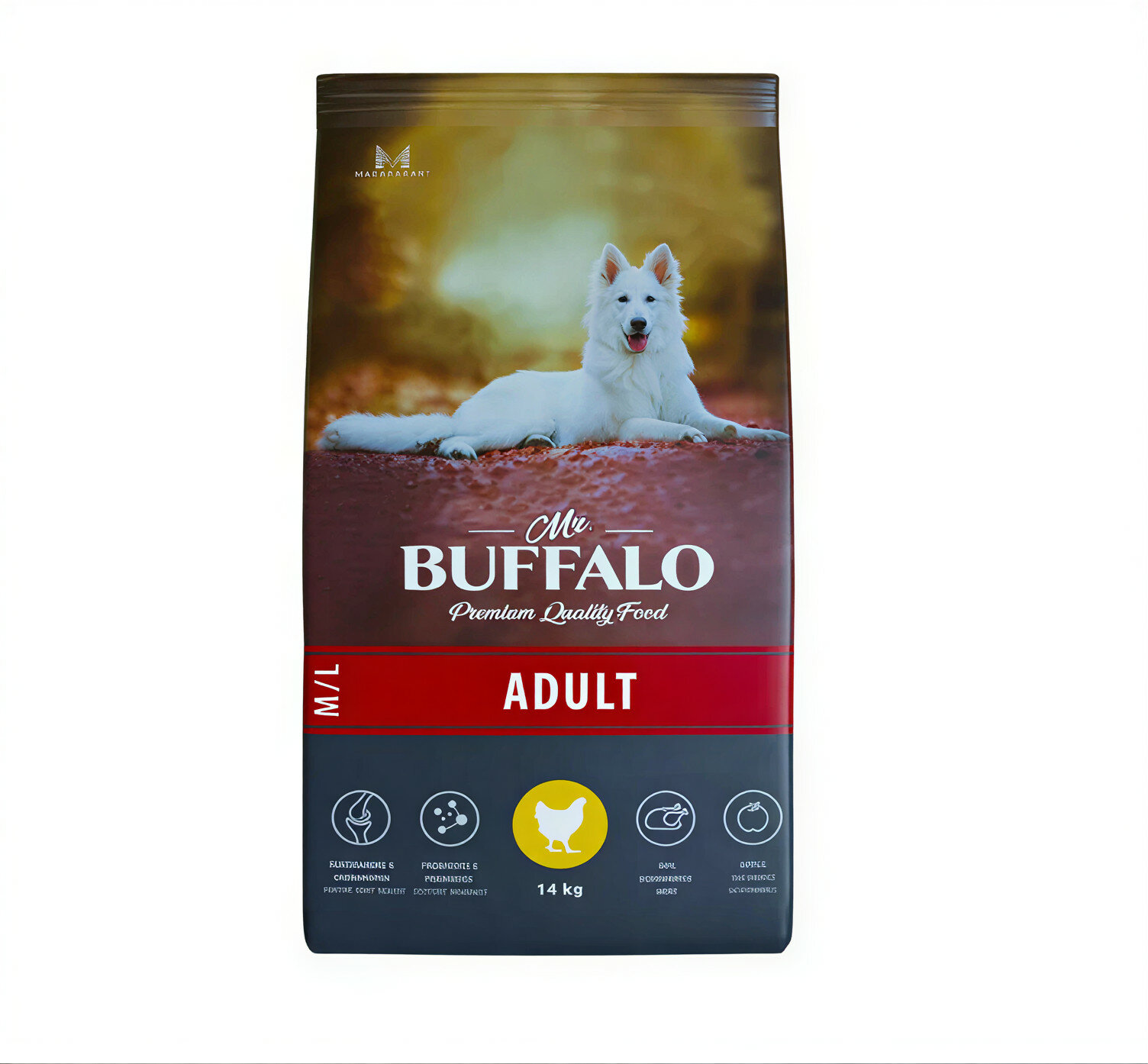 Сухой корм для собак Mr. Buffalo Adult M/L Sensitive с курицей 14 кг