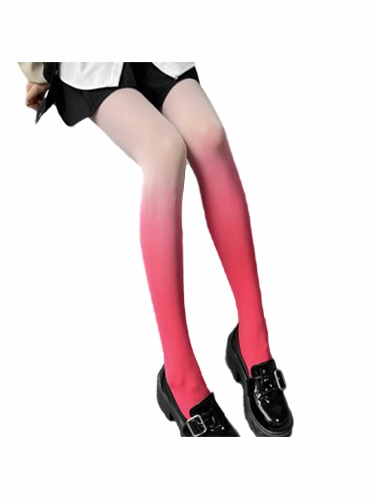 Женские колготы с радужным градиентом, Бархатно-розовый