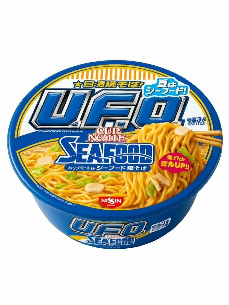 Лапша Ниссин 101г Nissin "НЛО" (U.F.O) якисоба с морепродуктами