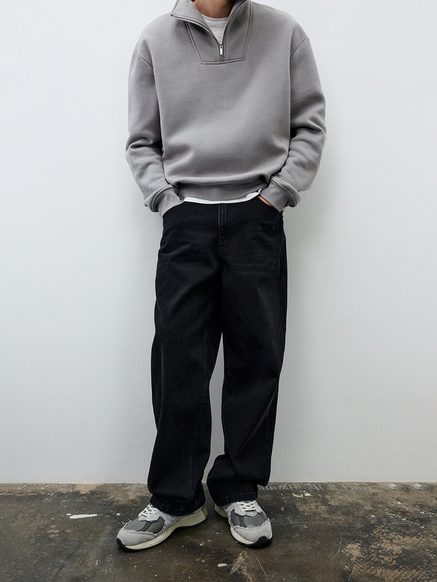 Джинсы широкие basic 