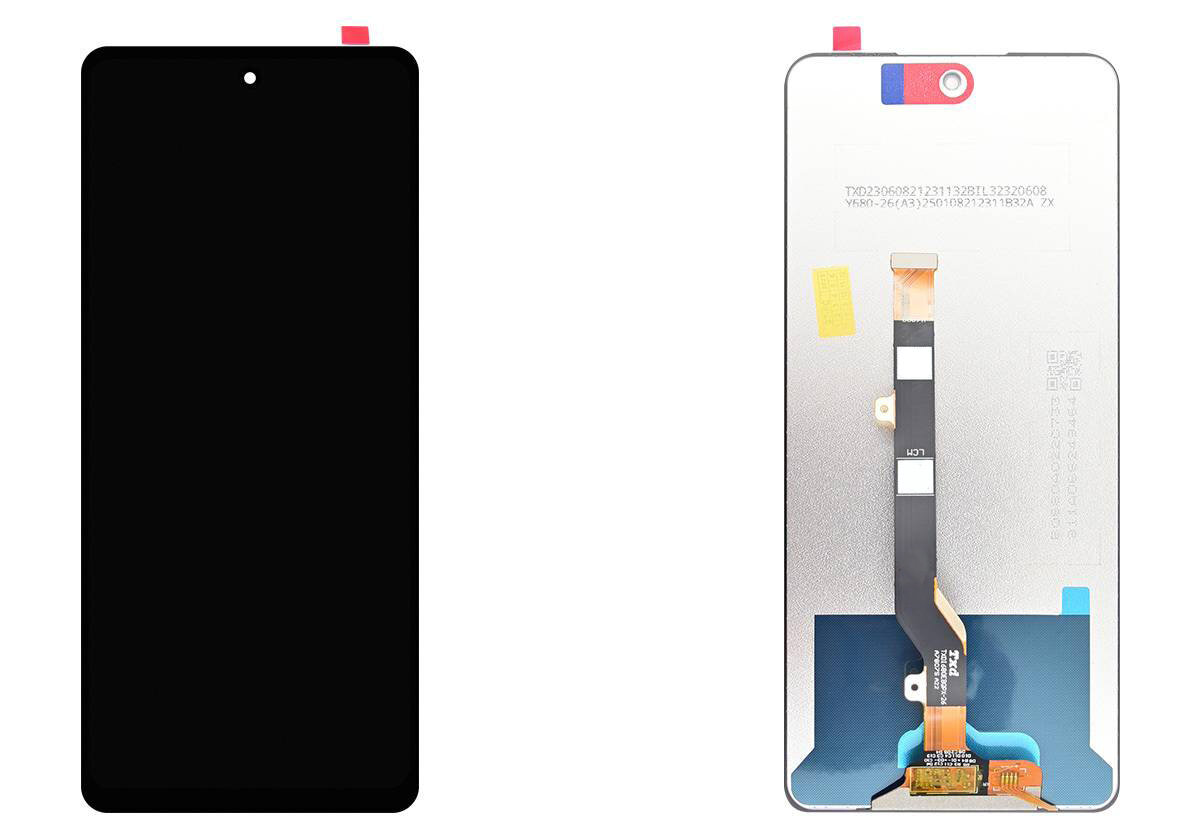 Дисплей (экран) в сборе с тачскрином для Tecno Pova 6 Neo (LI6) черный / 1080x2460