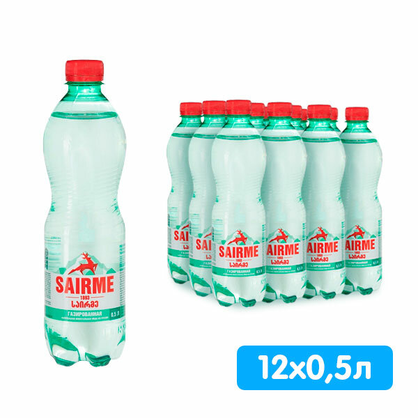 Саирме 0,5л./12шт. Минеральная Саирме Вода минеральная Грузия