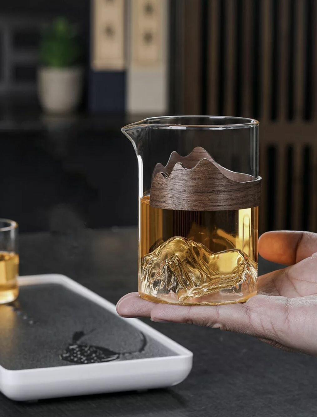 Чахай "Гора" 330 мл. Сливник для чая, чаша справедливости для чайной церемонии гундаобэй