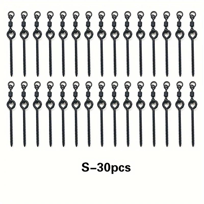 YOTO 30 шт. рыболовное поворотное кольцо с винтами для приманки для оснасток для волос, аксессуары для рыболовных снастей