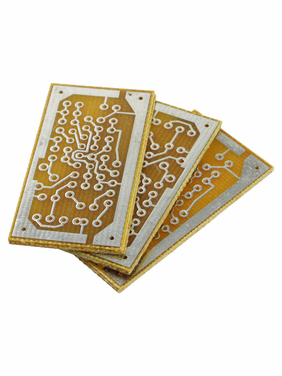 Плата монтажная 1,5х22х42мм, под микросхему SIP9 TA7343, 3шт, 1-сторонняя стереодекодер с пилот тоном