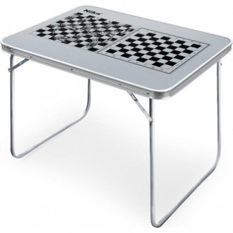 Стол складной "Ника" (влагост. пластик 70*50*60 см ) шахматы ССТ-5И металик