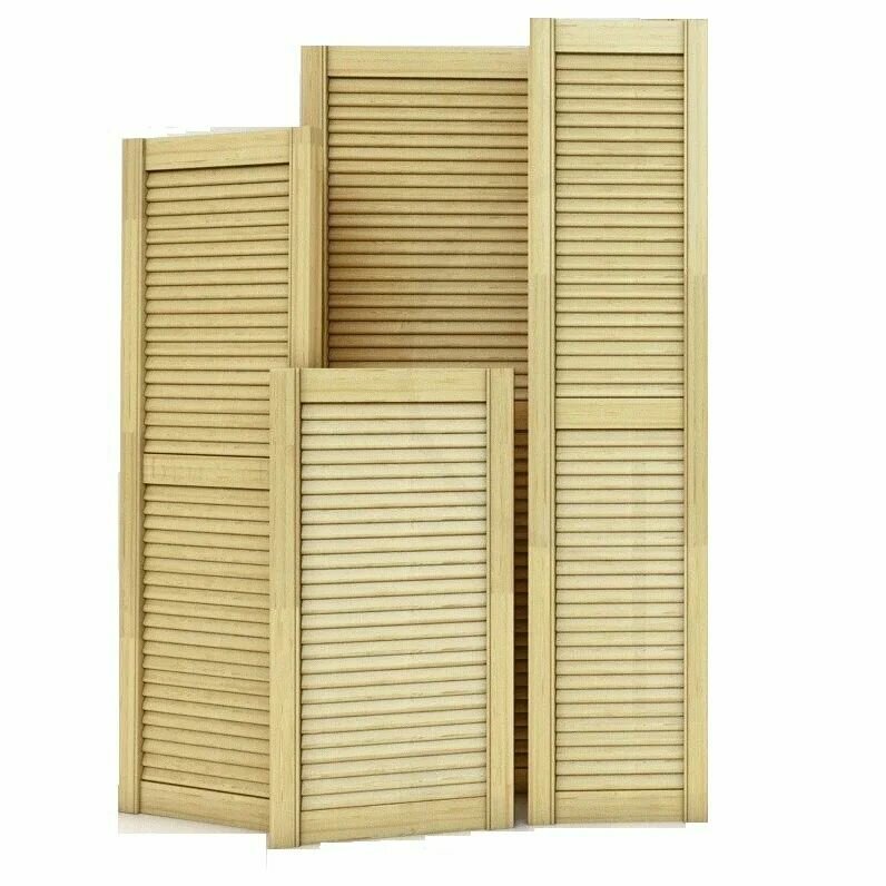 Дверь жалюзийная фасадная деревянная 715х296 Дуб