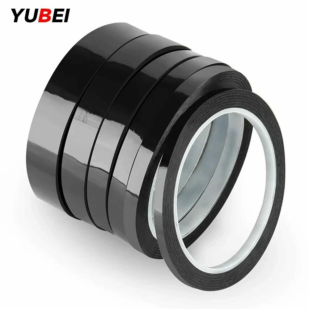 Черная термостойкая лента PET 50м 5мм