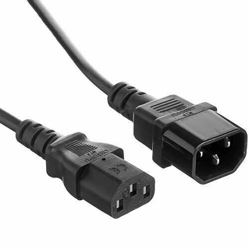 Кабель питания для ИБП Exegate EC-0.5P VDE-250V-3*0.5-CU монитор-системный блок 220В C13/C14 медь 3*0.5мм - 0.5 метра