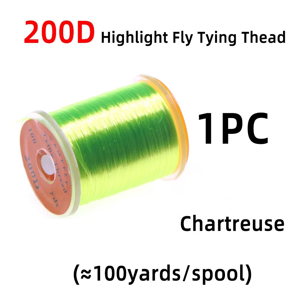 Нить для вязания мушек ICERIO 200D 100 ярдов 1PC 200D Chartreuse