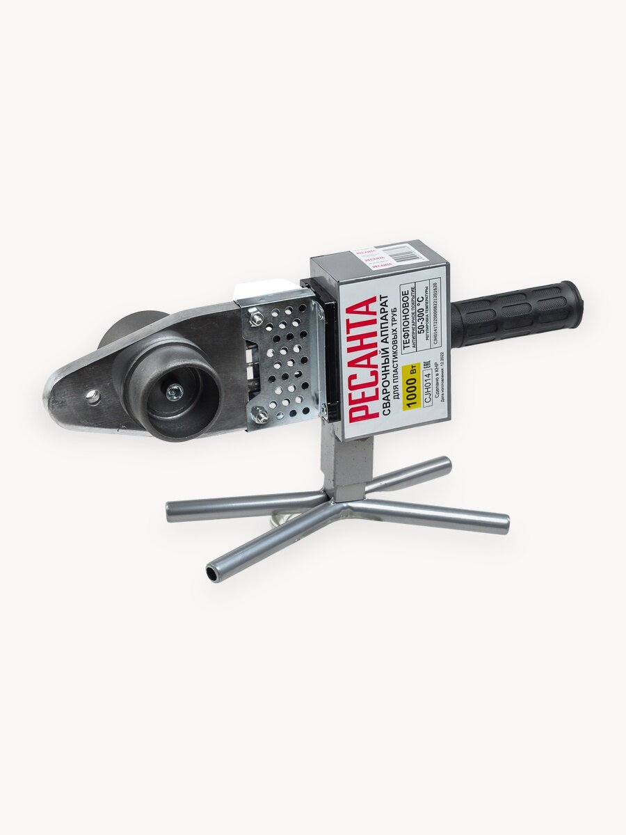 Аппарат для сварки ПВХ труб АСПТ-63/1К Ресанта, 1 кВт, 6 насадок (20,25,32,40,50,63), в кейсе