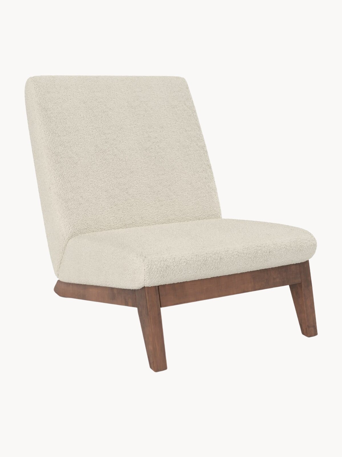 Дизайнерское мягкое кресло Soft Element Кросс Ivory, массив дерева, букле, современный стиль скандинавский лофт