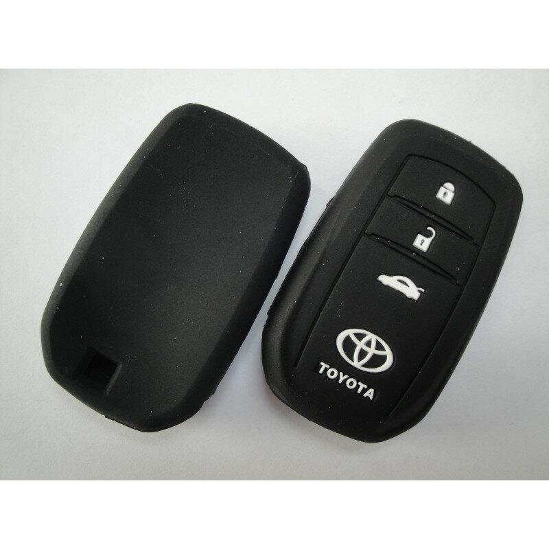 Силиконовый чехол для смарт ключа Силиконовый чехол для смарт ключа тойота 3 кнопки (Camry европа, Corolla, Crown) CM017