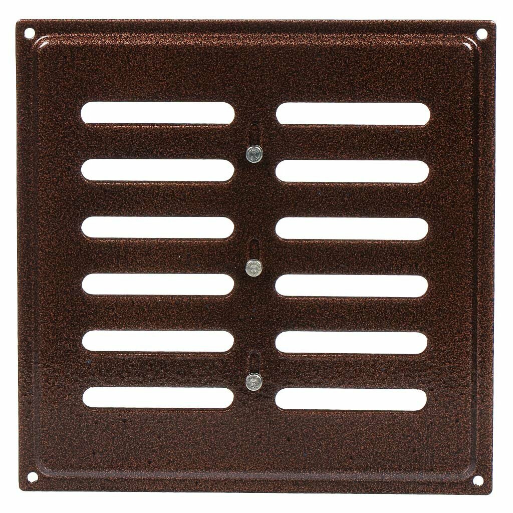 Решетка вентиляционная металл, регулируемая, 200х200 мм, медь, Event, 200х200ВРР