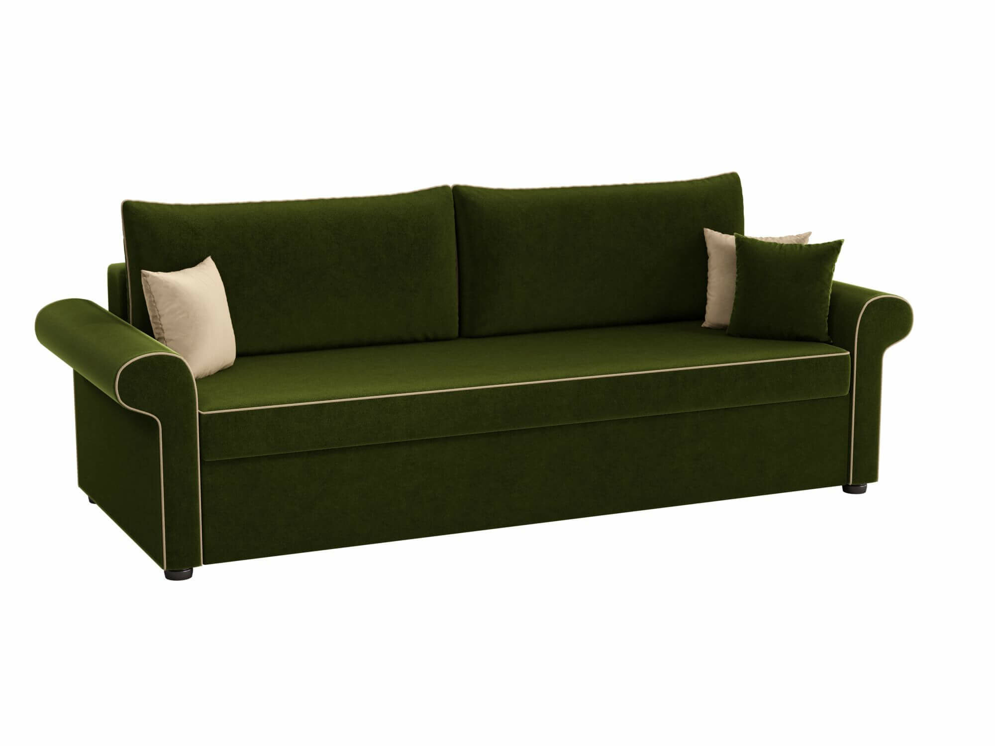 Artum Диван прямой Милфорд микровельвет зеленый